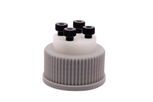 Solvent Safety Caps Kit - 4 Ports bottle cap Equivalent to Shimadzu ...