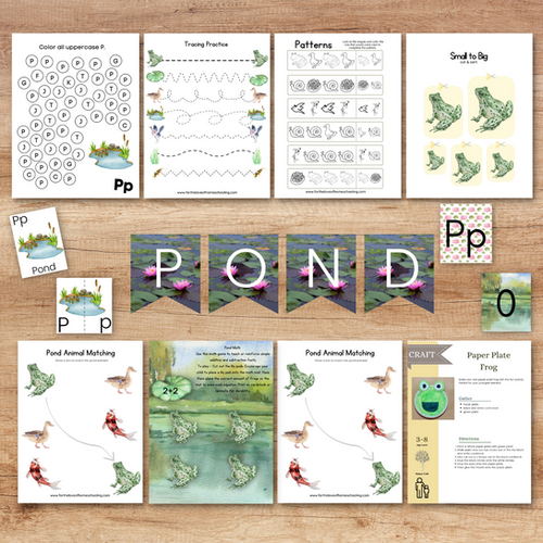 P is for Pond Early Learning Pack | FTL of Homeschooling