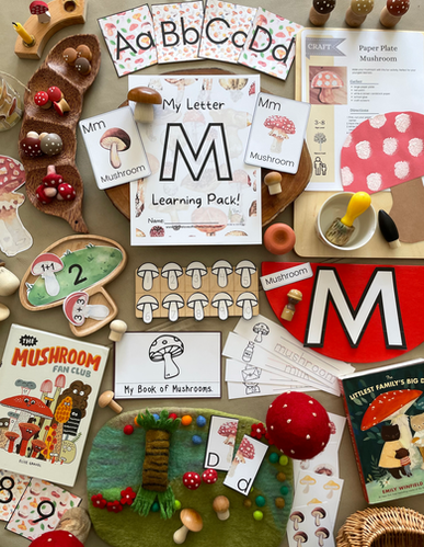 M is for Mushroom Early Learning Pack | FTL of Homeschooling