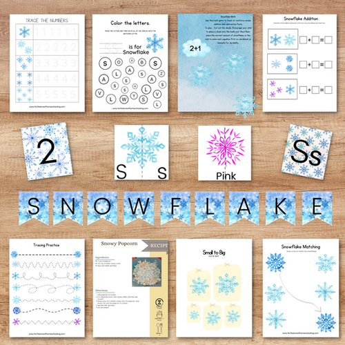 S is for Snow Early Learning Pack | FTL of Homeschooling