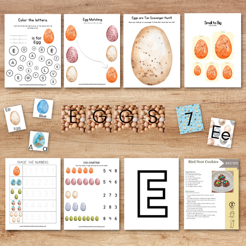 E is for Egg Early Learning Pack | FTL of Homeschooling