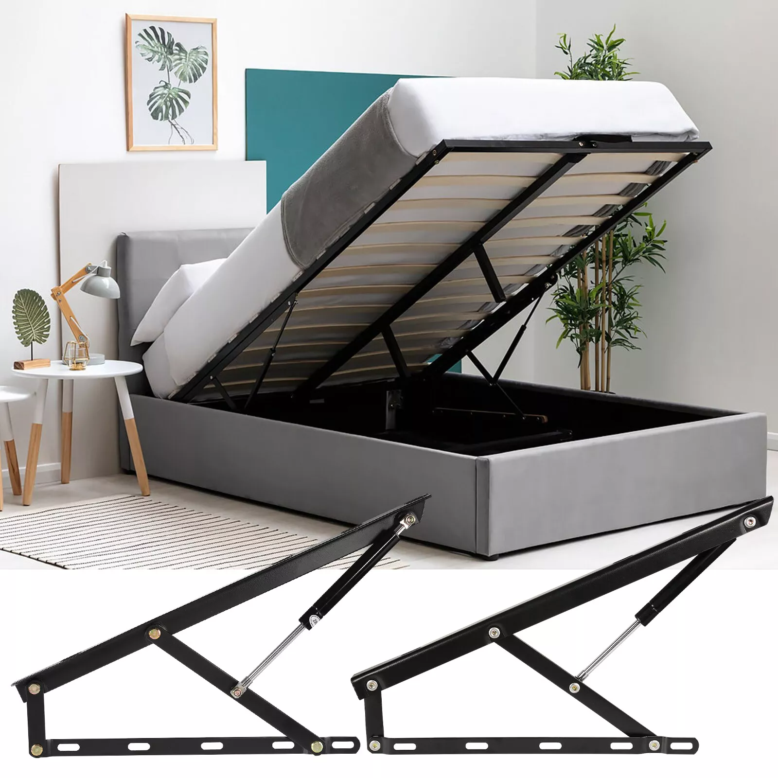 Pneumatic Storage Bed Lift Mechanism Heavy Duty Gas Spring Bed Storage ...