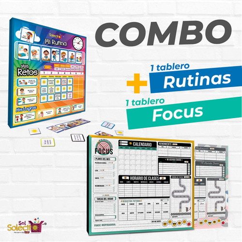 Combo: Tablero de Rutinas + Focus | Sol Solecito