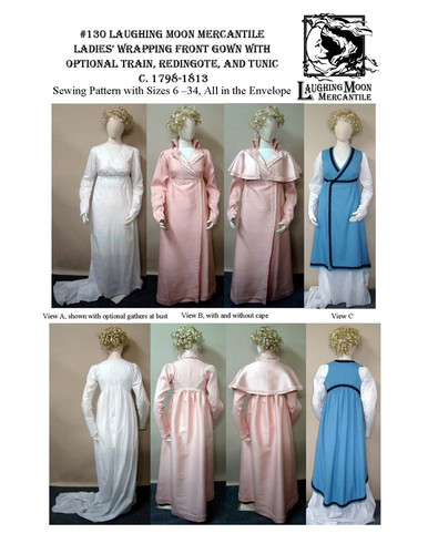 130 Regency Wrapping Front Trained or Untrained Gown/Tunic Laughing ...