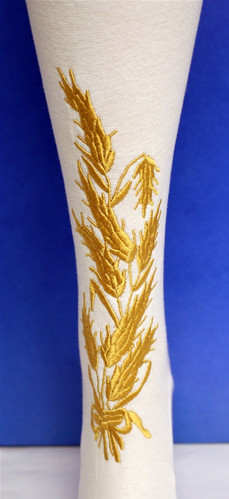 302-11 Stocking Embroidery - Wheat Motif | Laughing Moon Merc