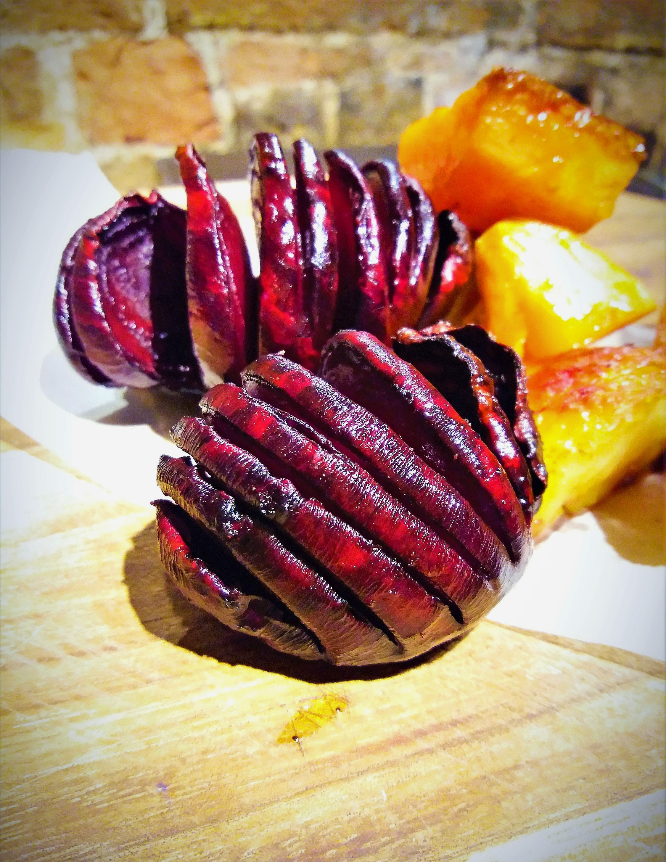 Roast Hasselback Beetroot