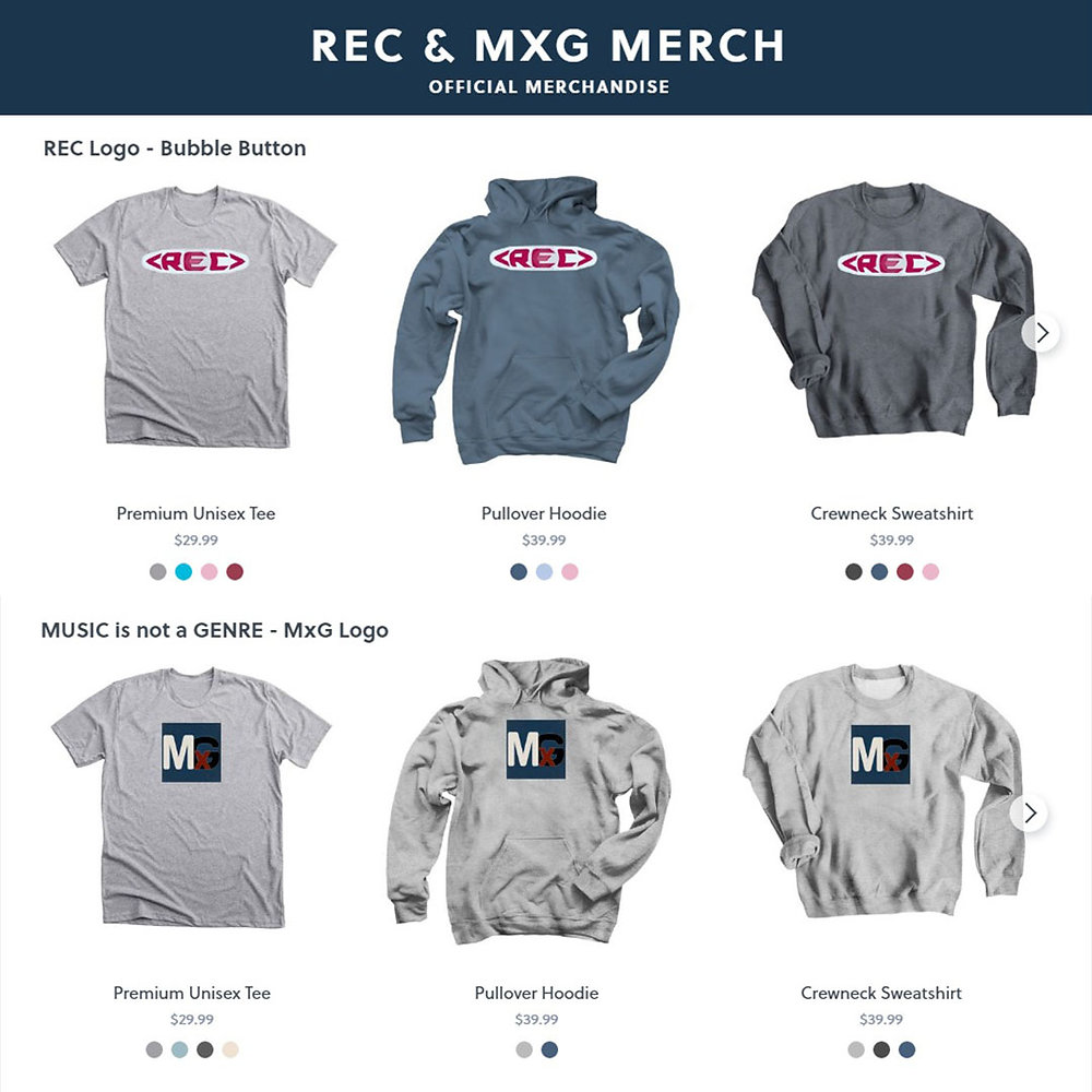 Official REC & MxG Merch!