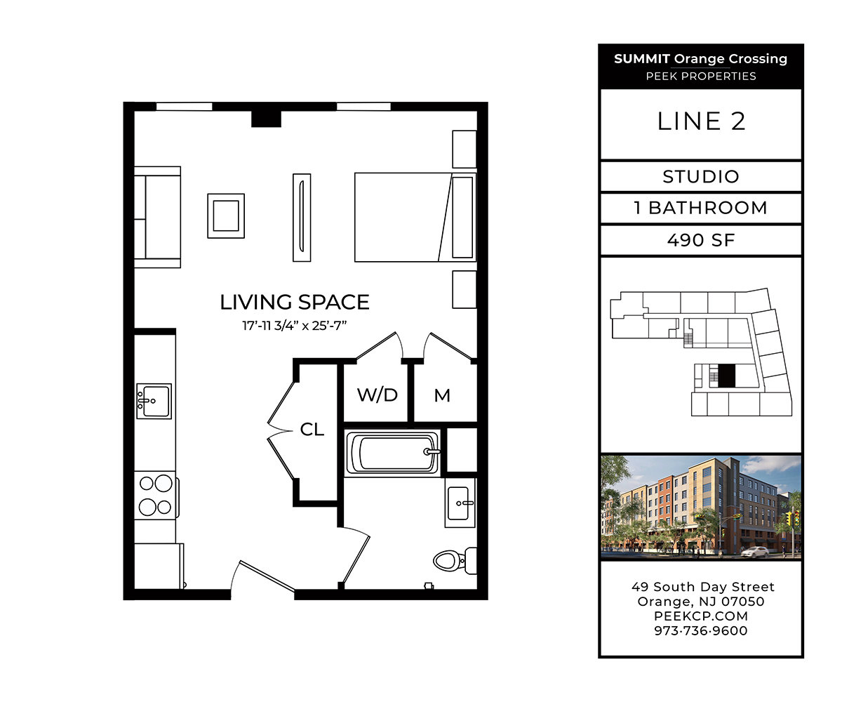 Floor Plan | Apartment 202 to 602 Floorplan | SUMMIT Orange Crossing