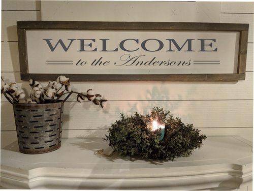 Custom Order Welcome Sign 14"x48"