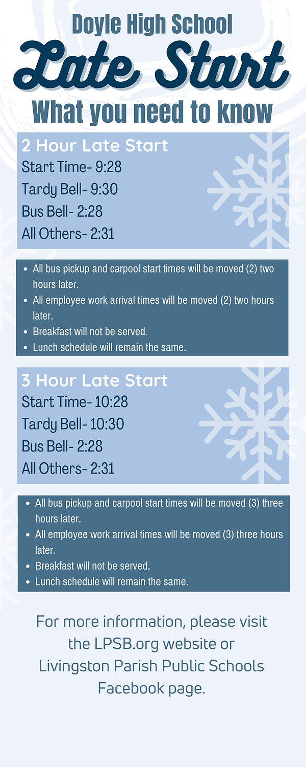 LATE START INFO | doylehigh