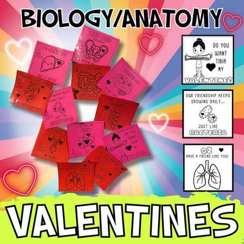 Biology and Anatomy Printable Valentine's Day Cards | Raising Brain