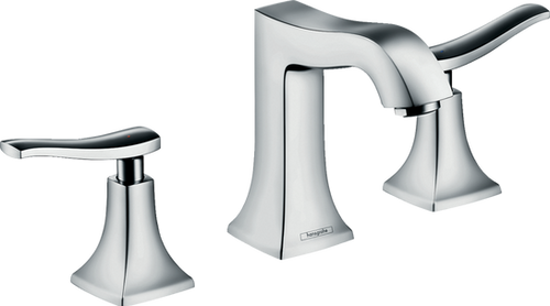 hansgrohe Metris Classic 3-hole basin mixer 100 with pop-up waste set ...