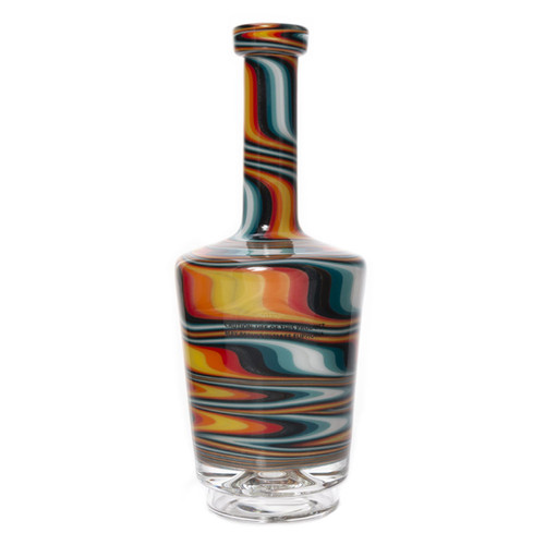 Fire ZigZag Custom Henny Bottle Peak Glass by Idab Glass | W.G.F.T Online