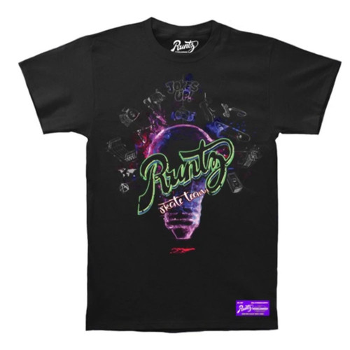 Skate Team T-Shirt By Runtz - Black | W.G.F.T Online