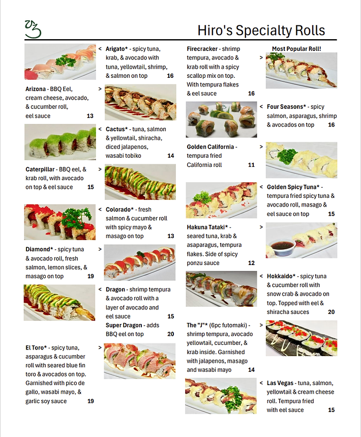 Sushi Specials | home