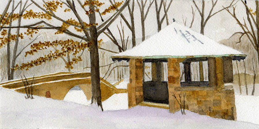 Roundhouse in Snow | Our Landscape