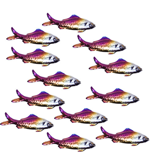 Shoal of 12 Purple Predator Fish | Wave with fish