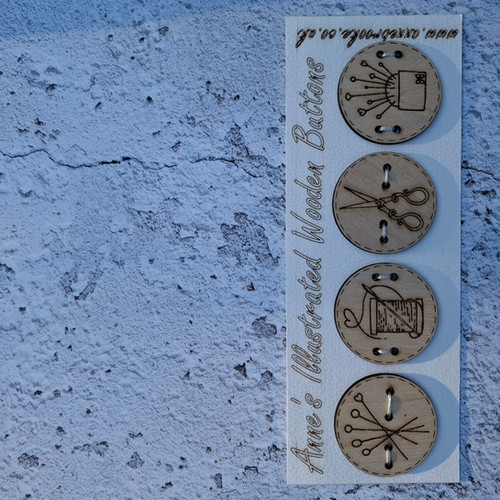 Anne's illustrated wooden buttons | HanneMADE by Anne