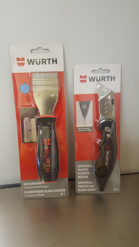 Wurth Blade Scraper and Knife Bundle (071466335 + 071566515) Cutting ...