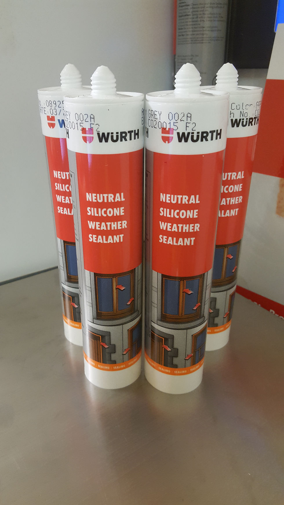Wurth Neutral Cure Caravan Sealant (089253884) Cures GREY (Bulk Saving ...