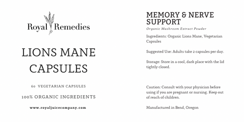 Lions Mane Capsules | Royal Juice Co.
