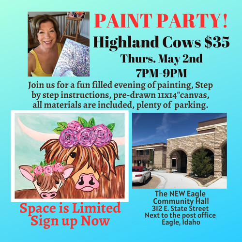 Mom and Baby Highland Cow Paint Party! | Loretta Barra