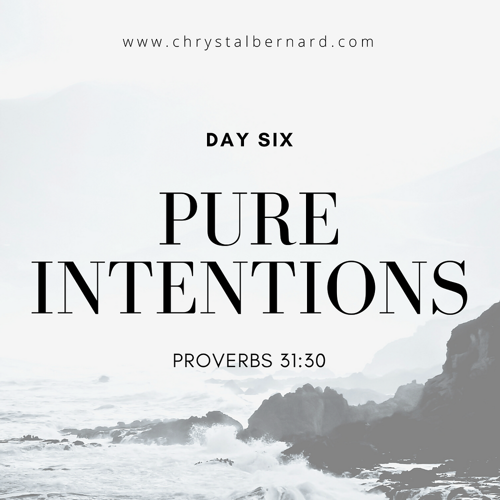Proverbs 31 Challenge Day 6: Pure Intentions