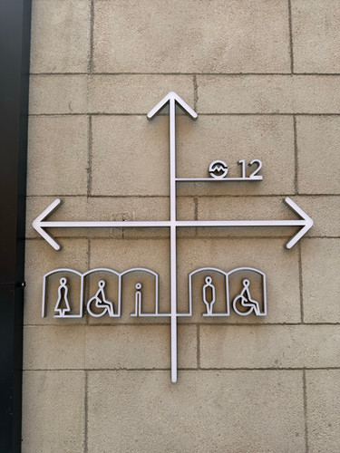 Outdoor Metal Wallmountd Directional Wayfinding Signage Exterior ...