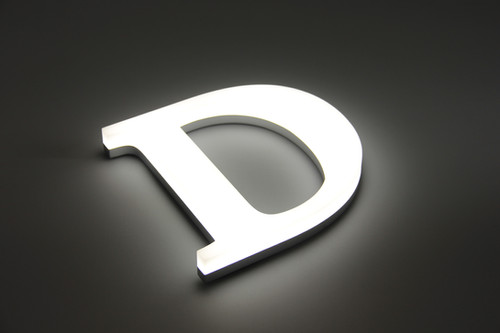 Face and Side Lit Acrylic Letter Waterproof PMMA Half Lit LED Signage ...