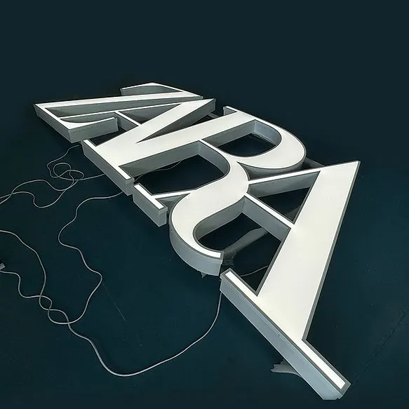 Curved Integrated Front-Lit Metal Lettering-Contemporary and Custom ...