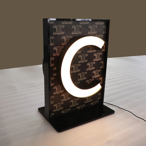 Luxury Brands Sign 3D Acrylic luminous Letter with Painted Stainless ...