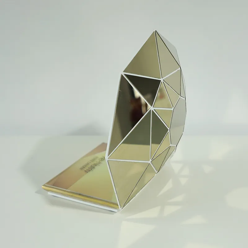 Gold Mirror Perfume Display Stand Countertop Cosmetic Display Tray ...