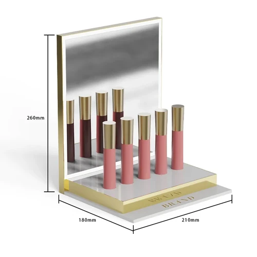 Lipstick Display Stand LED Mirror Lip Gloss Organizer Display Holder ...