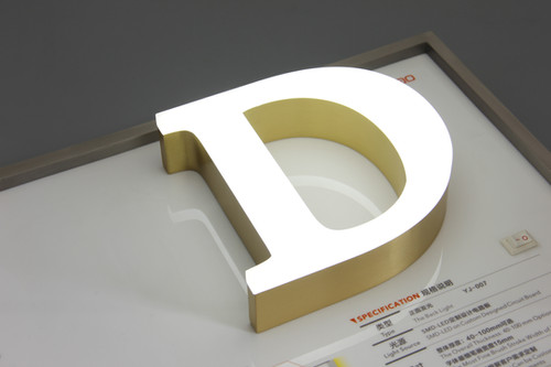 Super Bright Trimless Metal Channel Letter Brass Channel Business LOGO ...