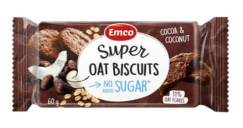 Super oat biscuits - Cocoa and coconut | Emco Export