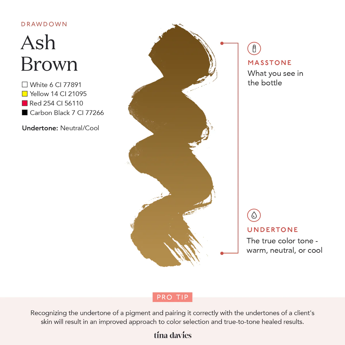 Tina Davies Ash Brown Brow Pigment | MBS UK