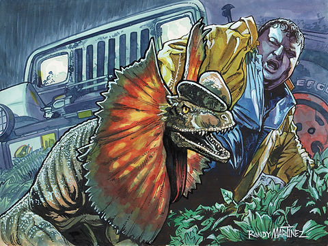 Jurassic Park Dilophosaurus Art