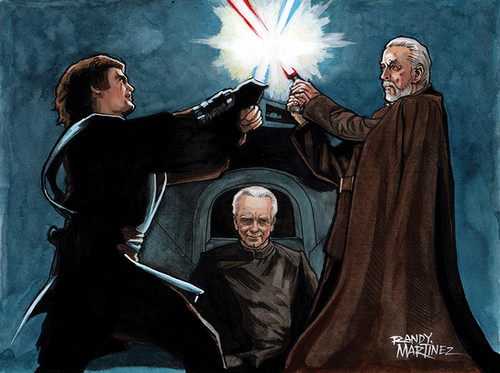 Anakin Skywalker vs Count Dooku-Scholastic Books | Randy Martinez Art