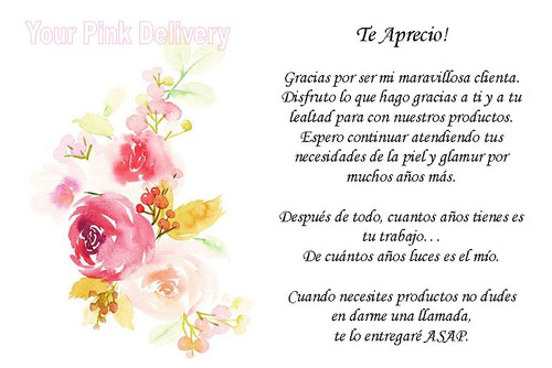 Spanish Te Aprecio! - I Appreciate You (Flowers) | your-pink-delivery