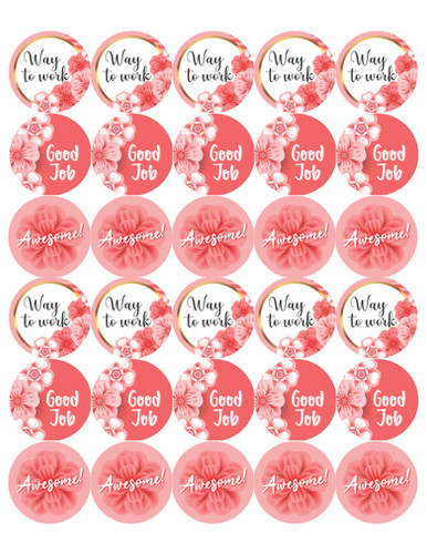 Stickers Way to Work - Good Job - Awesome | your-pink-delivery