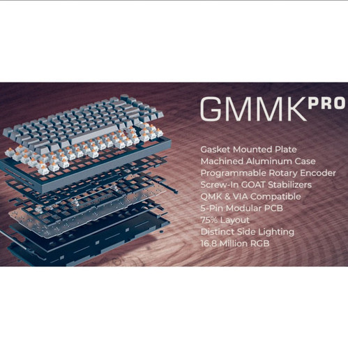 GLORIOUS GMMK PRO - 75% BAREBONE ULTRA PREMIUM GASKET MOUNTED ...
