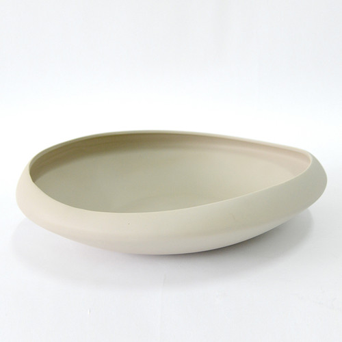 FLAT ceramic vase, cream | OVO