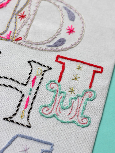 Embroidered Letter I pattern PDF | Sewyeah Social Club