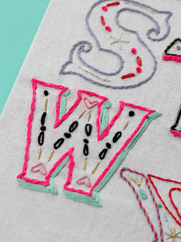 Embroidered Letter W pattern PDF | Sewyeah Social Club