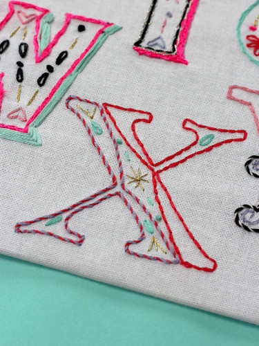 Embroidered Letter X pattern PDF | Sewyeah Social Club