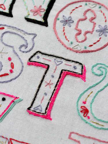 Embroidered Letter T pattern PDF | Sewyeah Social Club