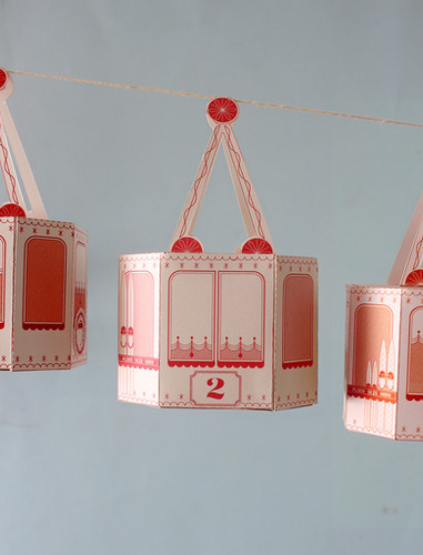 Red Paper Cable Car Garland pattern PDF | Sewyeah Social Club