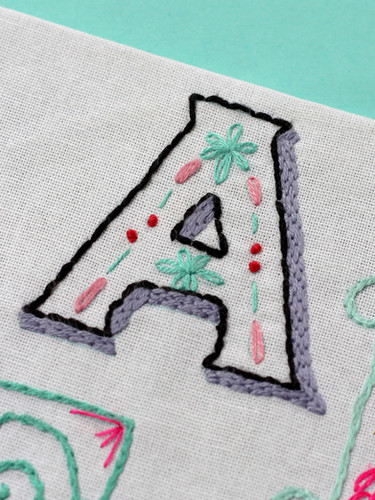 LETTER A EMBROIDERY TEMPLATE AND INSTRUCTIONS | Sewyeah Social Club