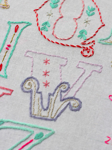 Embroidered Letter V pattern PDF | Sewyeah Social Club