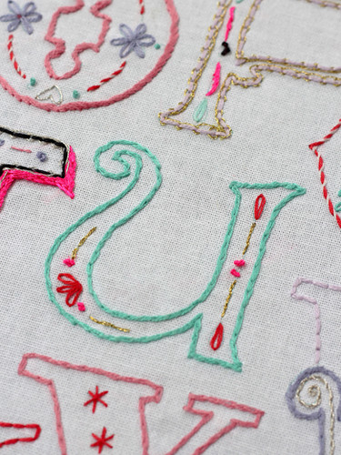 Embroidered Letter U pattern PDF | Sewyeah Social Club
